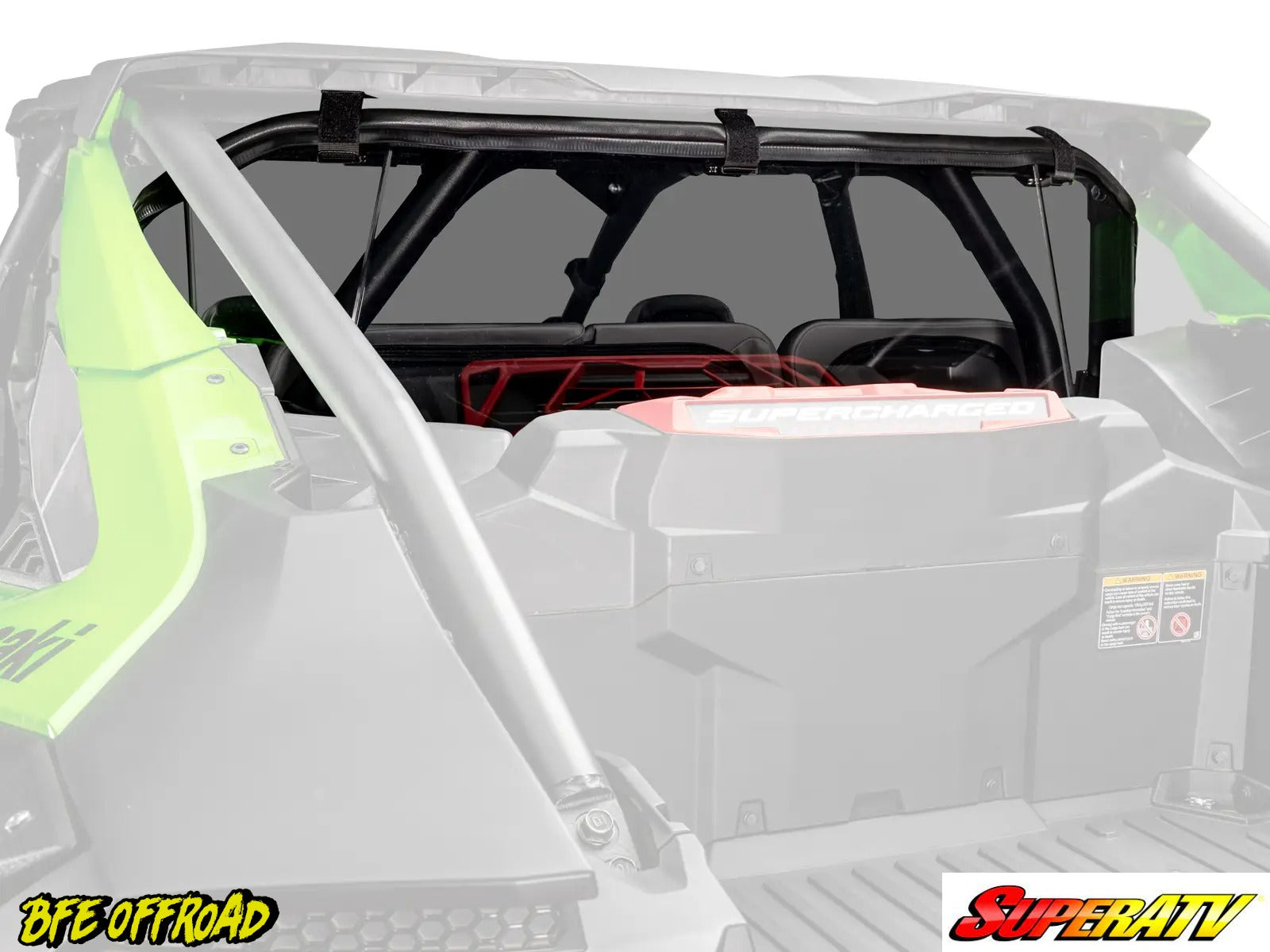 SuperATV Rear Window Windshield Dust Kit Clear Kawasaki H2 Supercharge ...